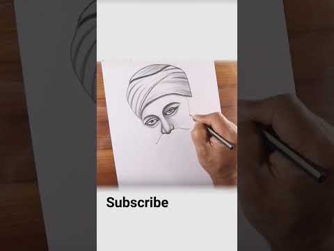 guru Nanak dev pencil art drawing short video| guru Nanak painting #viral #pencilart