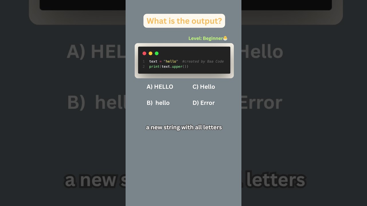 Most Beginners Get This Wrong! Python Quiz (Part 2)  #python #pythonquiz  #shorts
