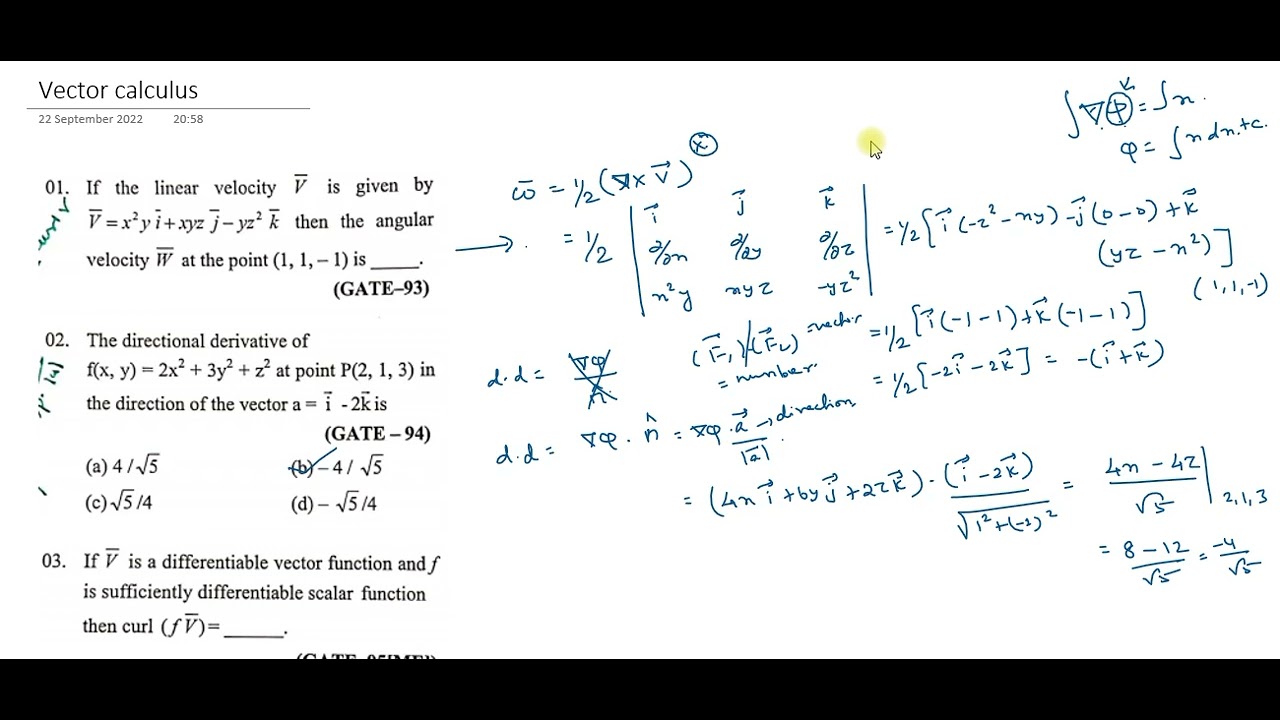 13_1.vector calculus solved problems