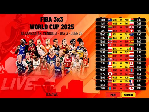 LIVE 🔴 FIBA 3x3 World Cup 2025 | Day 3 Session 1 | #3x3Basketball