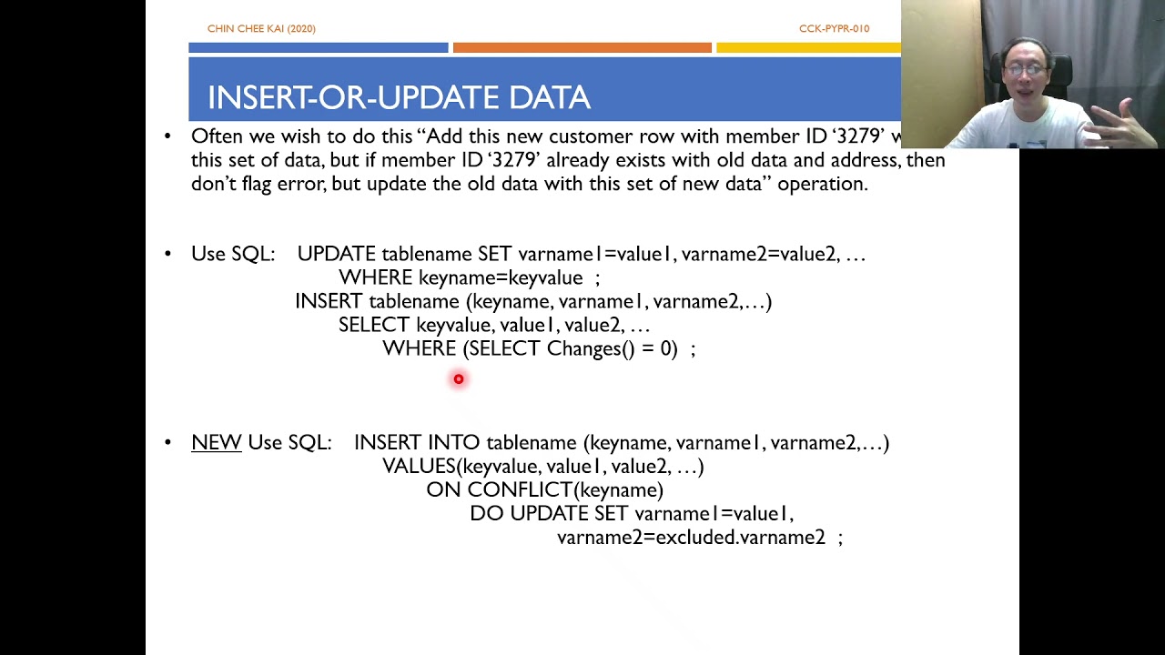Python Programming - Python SQLite T03 - Insert, Update, Delete Row (Part 2/3)