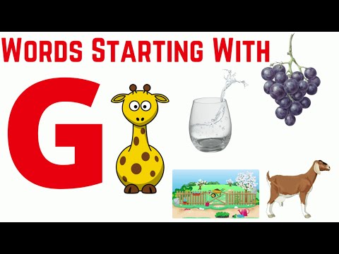 G for | Words that start with Letter G for Toddlers | Kids Learning videos
