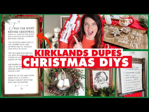 Kirkland's Christmas Dupes to DIY instead of Buy! 🌲 I saved HUNDREDS & FREE Christmas printables!