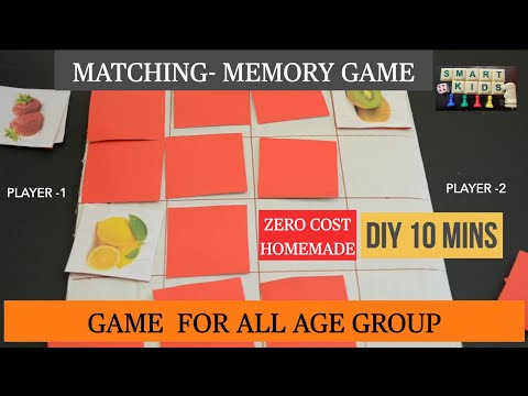 Matching- Memory game for kids and all ages| DIY GAMES| Easy games to make at home| Strategy game