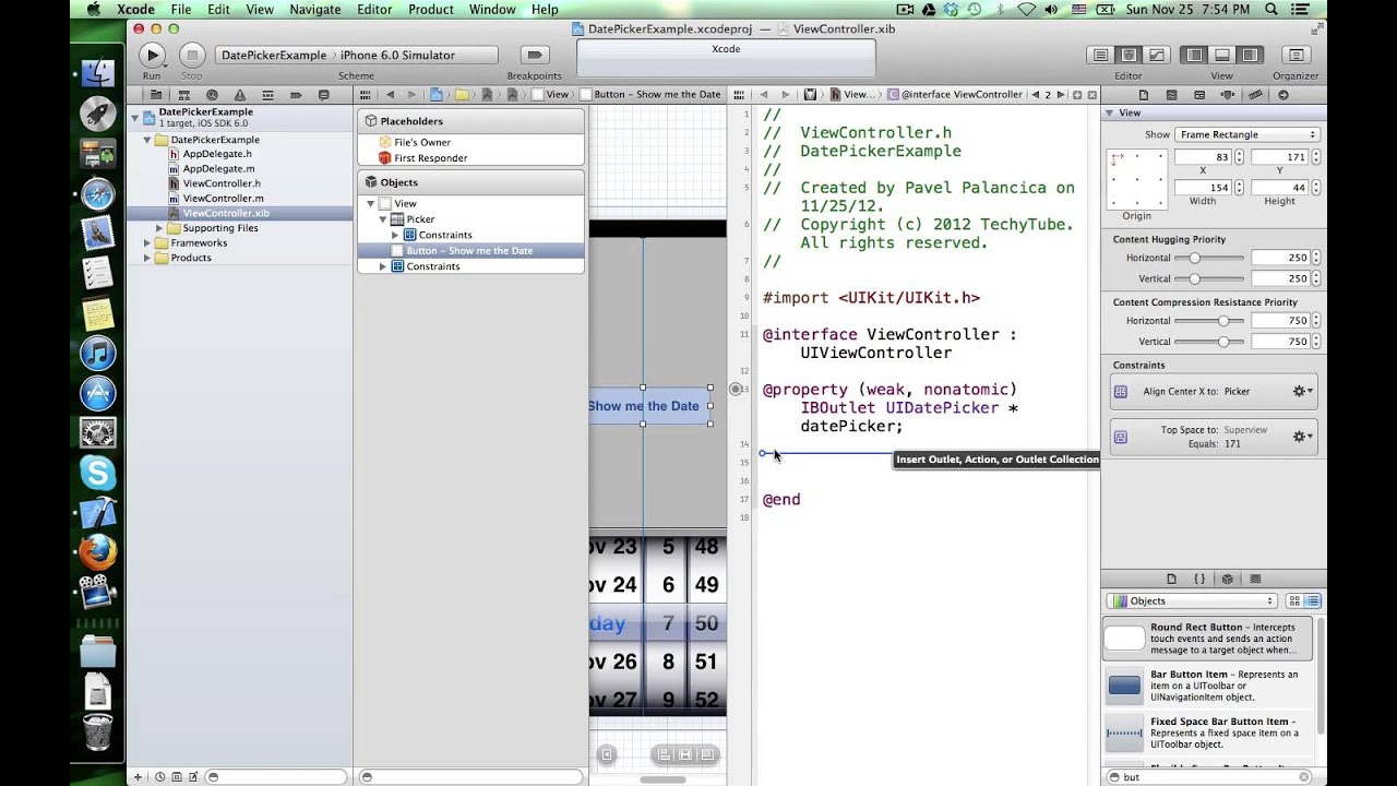 How to create a UIDatePicker in iOS