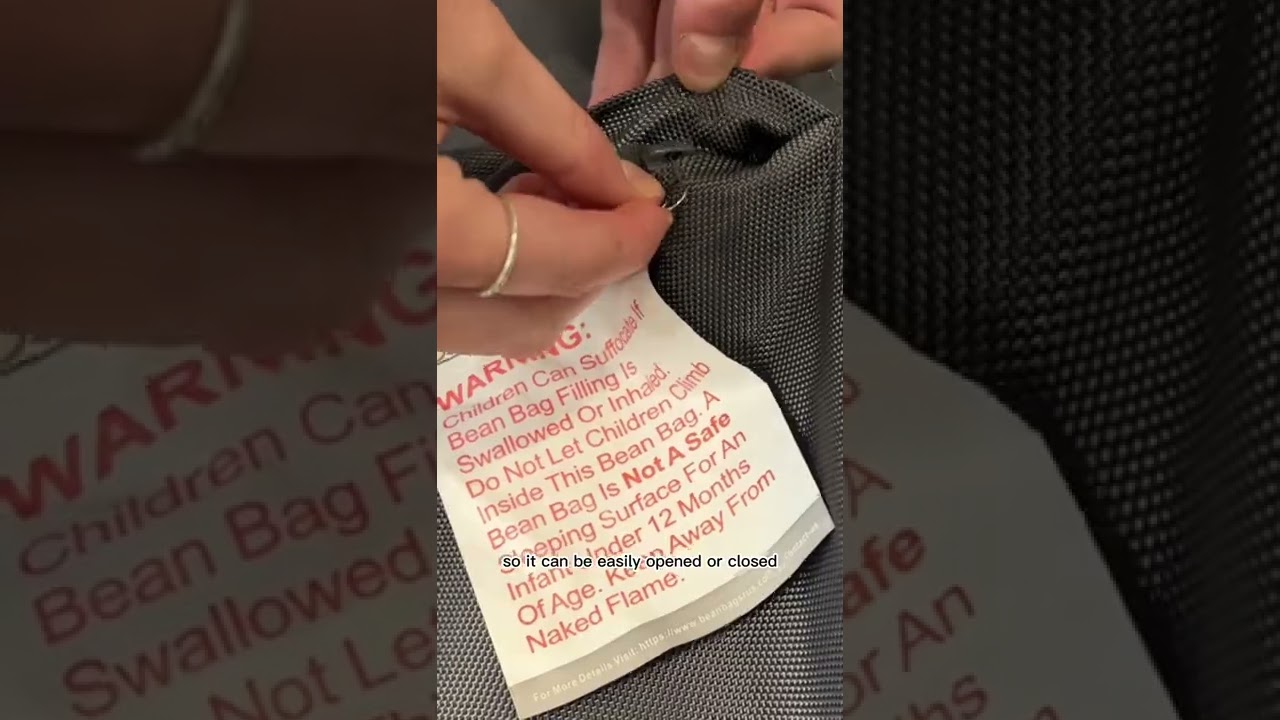 HOW TO OPEN A BEAN BAG ZIPPER