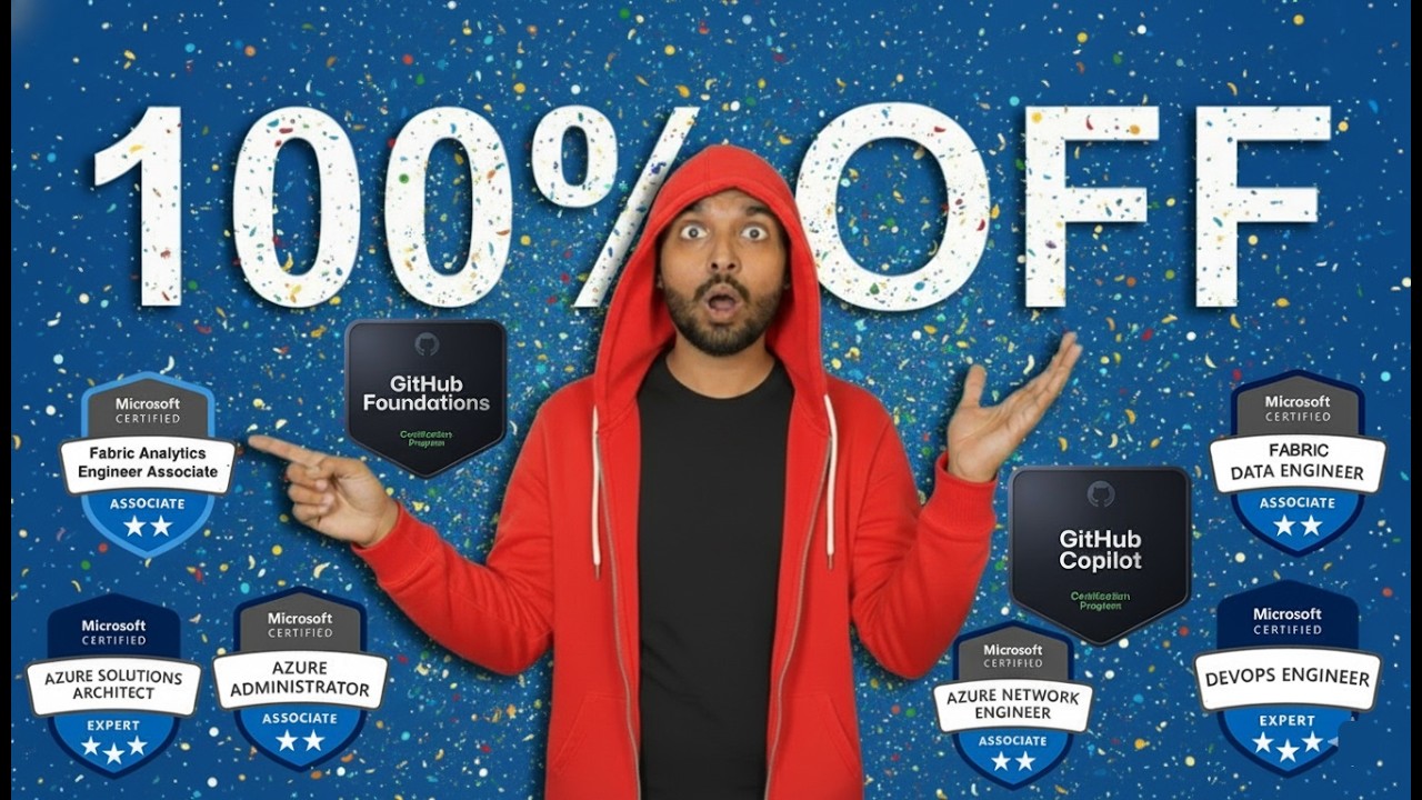 Get FREE Microsoft & GitHub Exam Vouchers 100% OFF !
