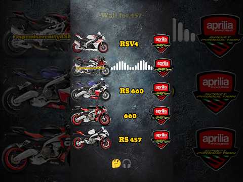 Aprilia Sports Bikes ASMR โ Pure V4 & Twin Engine Sounds #shortfeed