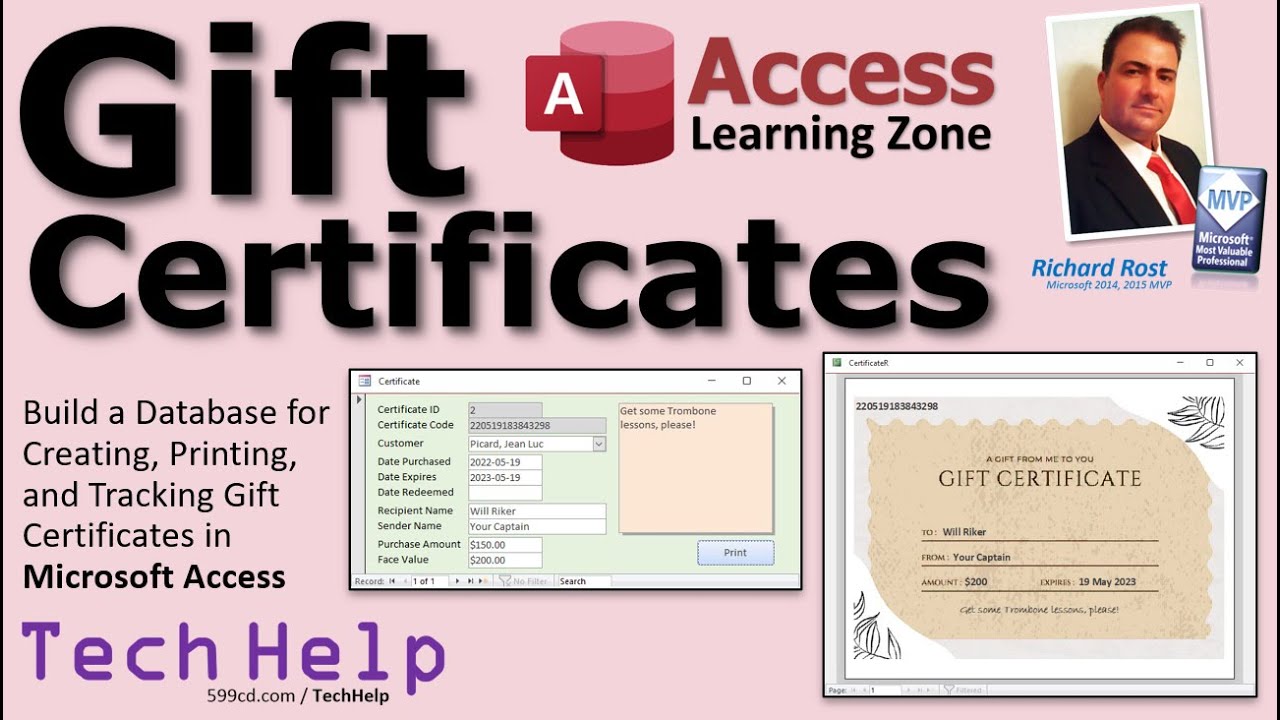 Build a Database for Creating, Printing, and Tracking Gift Certificates in Microsoft Access