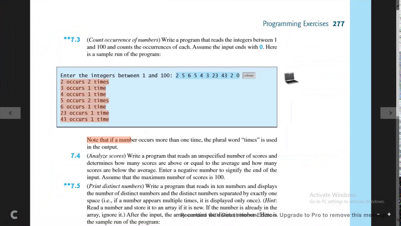 Introduction To Java Programming   Exercise 7 3a