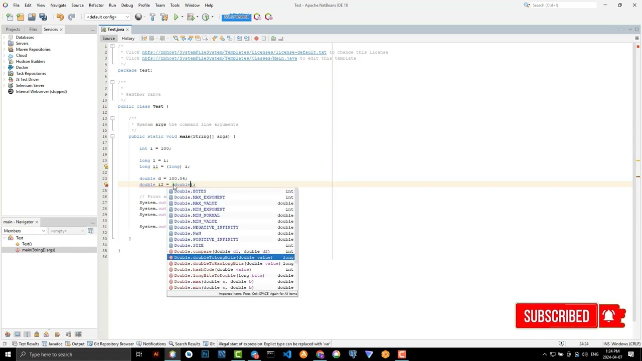 Converting And Casting Data Type Variable in Java