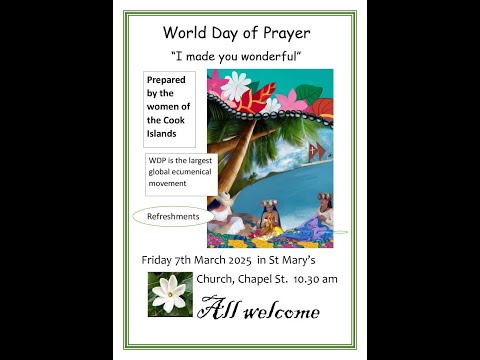 Churches Together in Penzance Area service, World Day of Prayer 7th March 2025 at St Mary's Church
