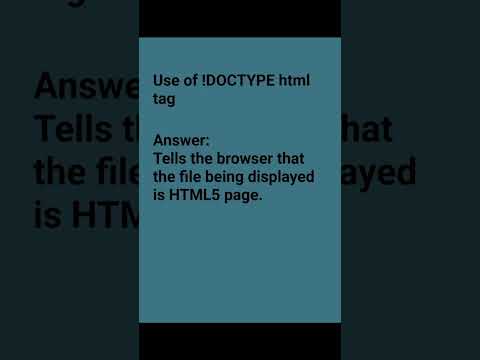 Html tags and uses and definition 04. Use of Doctype tag #navbodhteacher #html5 #fullstackdeveloper