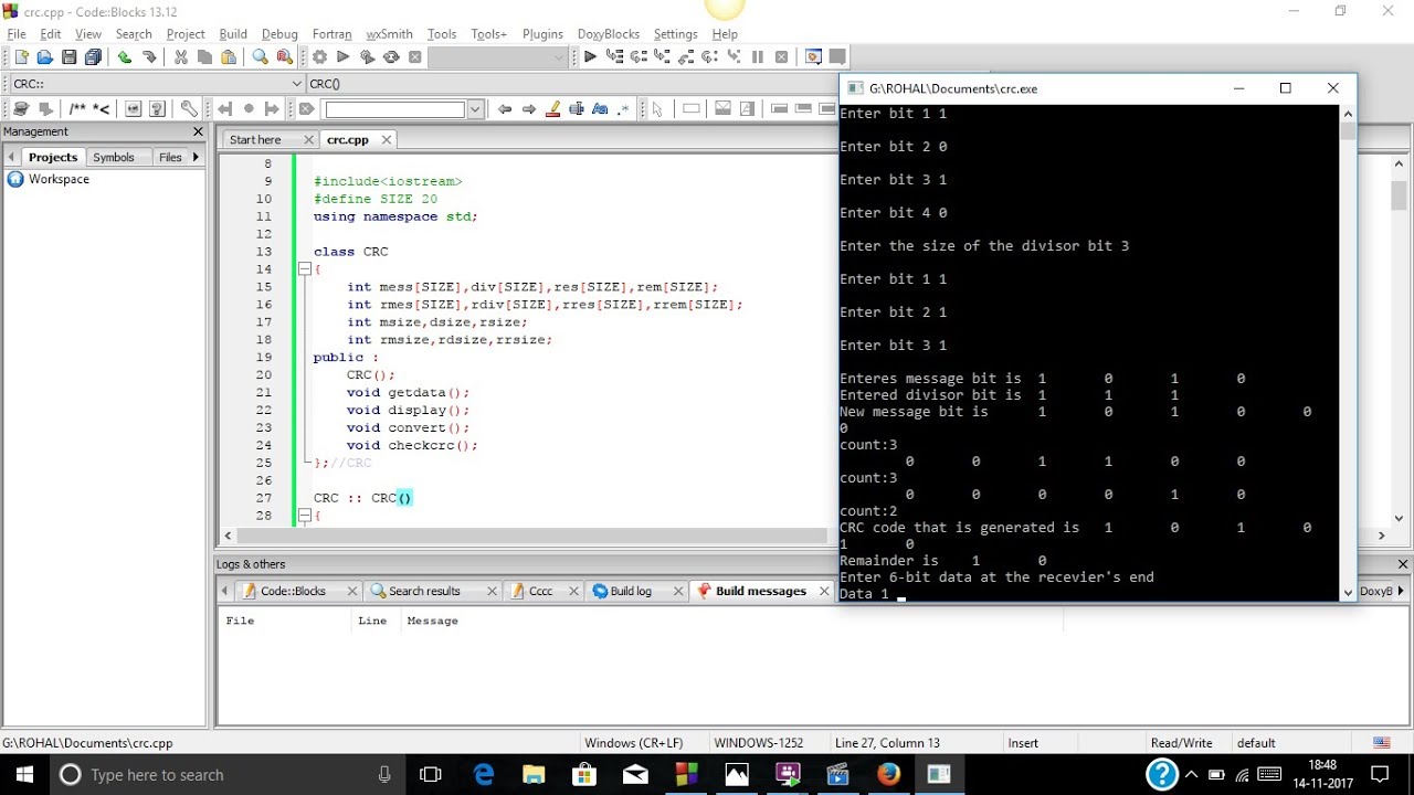 CRC Implementation in C++ made Simple