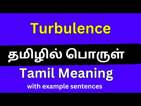 Turbulence meaning in Tamil/Turbulence தமிழில் பொருள்