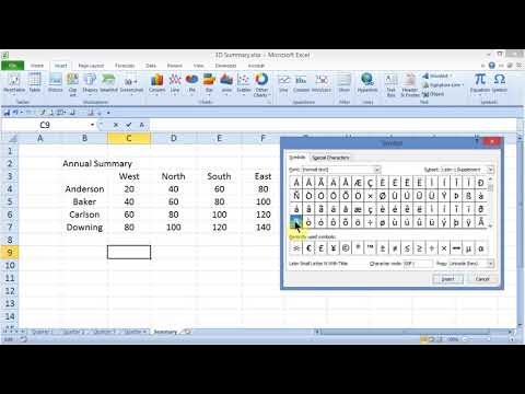 Microsoft Excel - Special characters keyboard shortcut