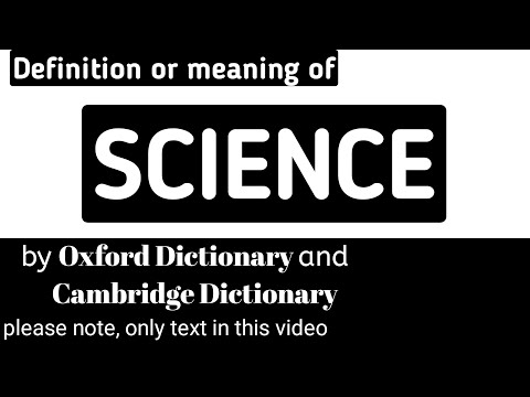 Definition or Meaning of Science by Oxford Dictionary and Cambridge Dictionary
