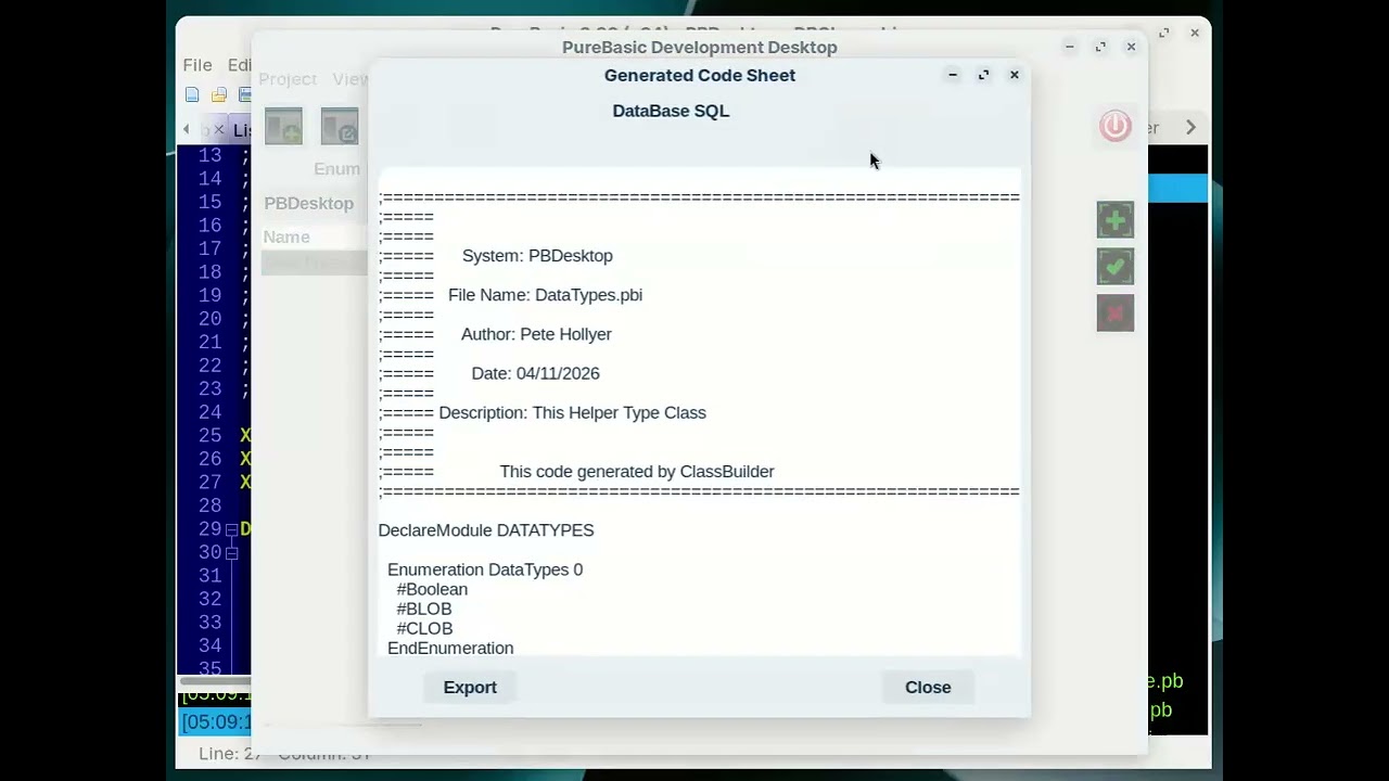PBDesktop 4 Code Generation