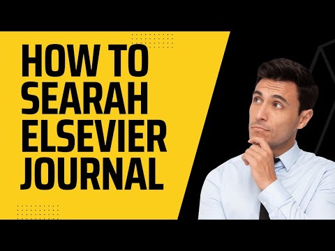 how to find Elsevier journal for publication