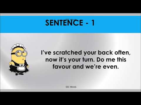 Idiom 38 # SCRATCH BACK # Meaning and five sentences # SSC Words