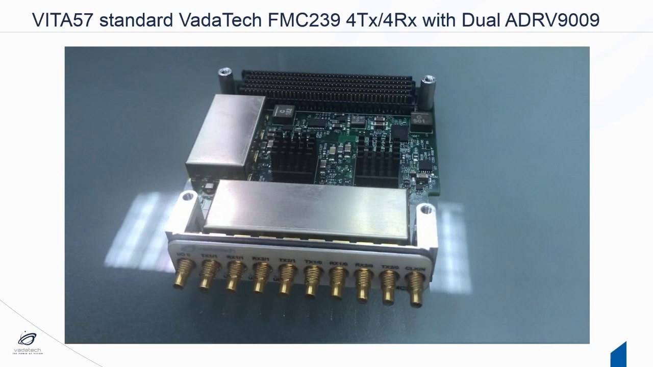 Demonstration of the FMC239 dual ADRV9009 phase synchronization