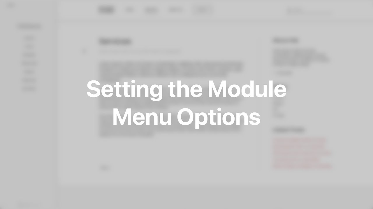Setting the Module Menu Options | YOOtheme Documentation (Joomla)