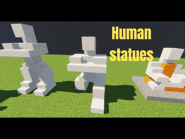 Small human statues Minecraft Map