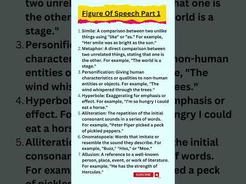 Figure Of Speech Example | Figure Of Speech Part 1