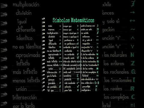 Símbolos matemáticos #estudiantes #ingenieria #matemática #aprender