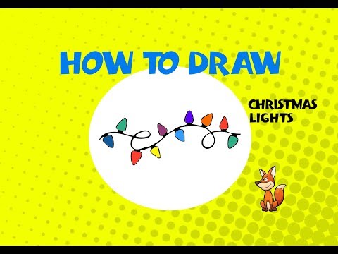 How to draw Christmas Lights -STEP BY STEP ART GUIDE – ART LESSON arte ...