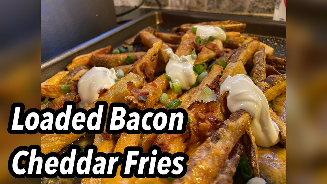 Bacon cheddar fries/comfort food/twisted mikes