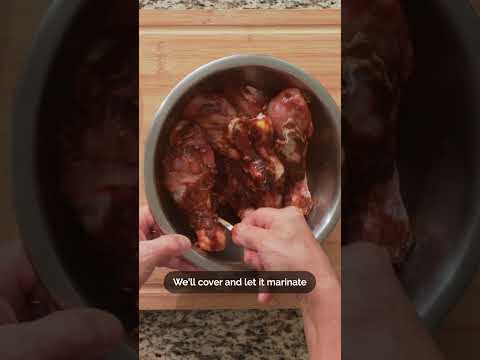 ๐ How to make Char Siu Chicken Drumsticks, like a Chinese chef! (ๅ็้้ซ) #Shorts
