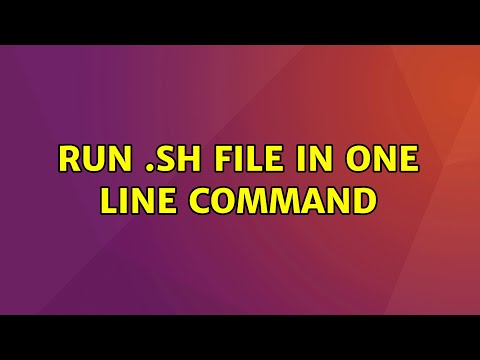 Run .sh file in one line command