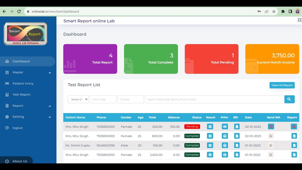 Online lab Software|Online Smart reporting Pathology Software | Best Laboratory Software| Androidlab