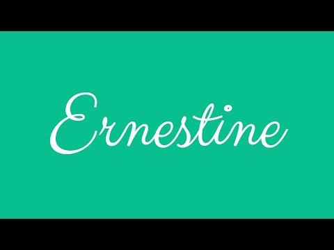 Learn how to Sign the Name Ernestine Stylishly in Cursive Writing