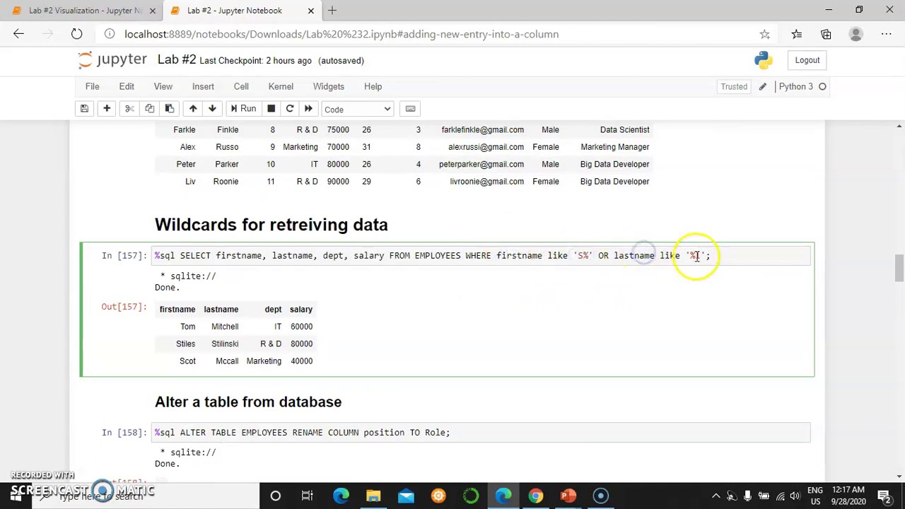 Lab 2 Assignment #SQL Queries using Jupyter Notebook