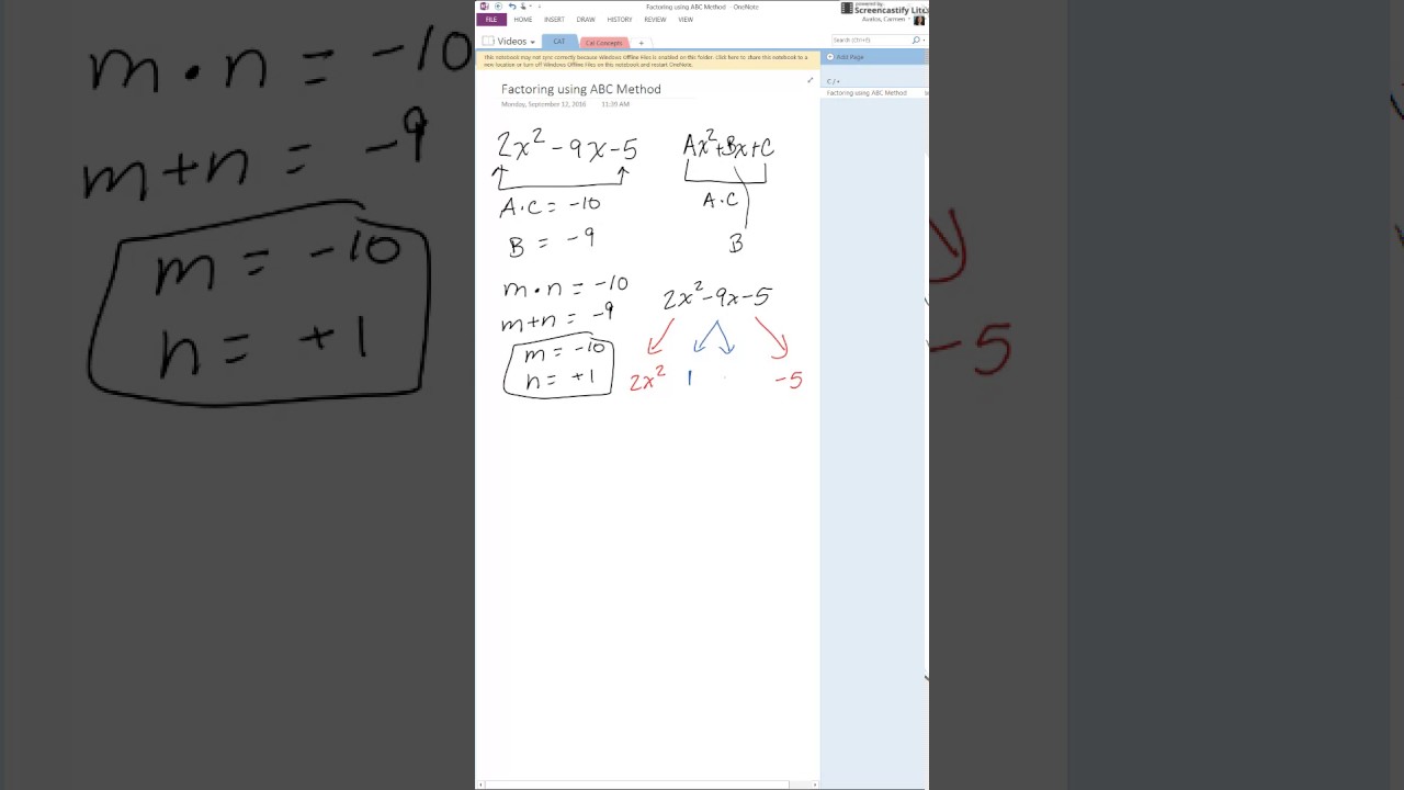Factoring using ABC Method
