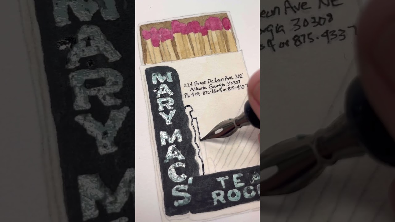 Matchbox Art 🧑‍🎨 #watercolor #matchbox #tinyart #watercolortutorial #painting #art