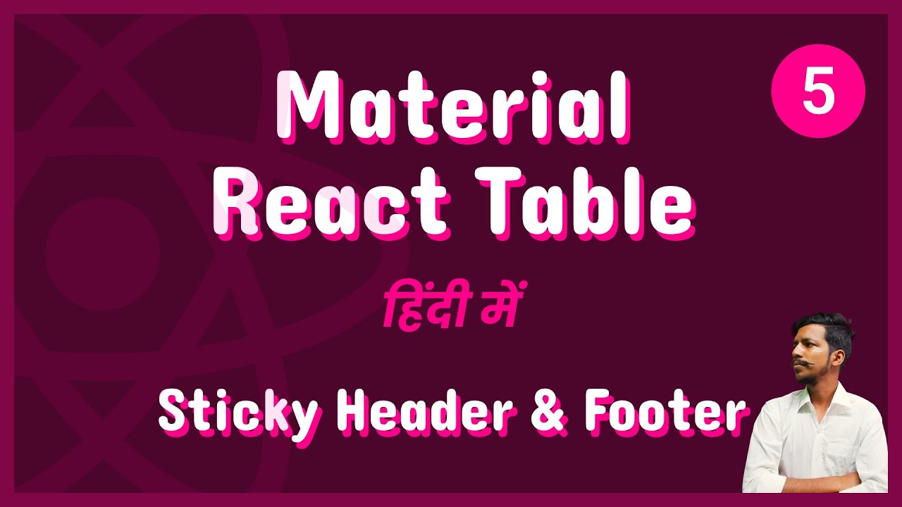 Material React Table - Sticky Header & Footer हिंदी में  [5]