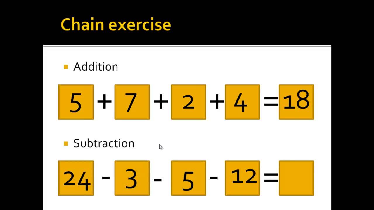 How to solve chain exercises?