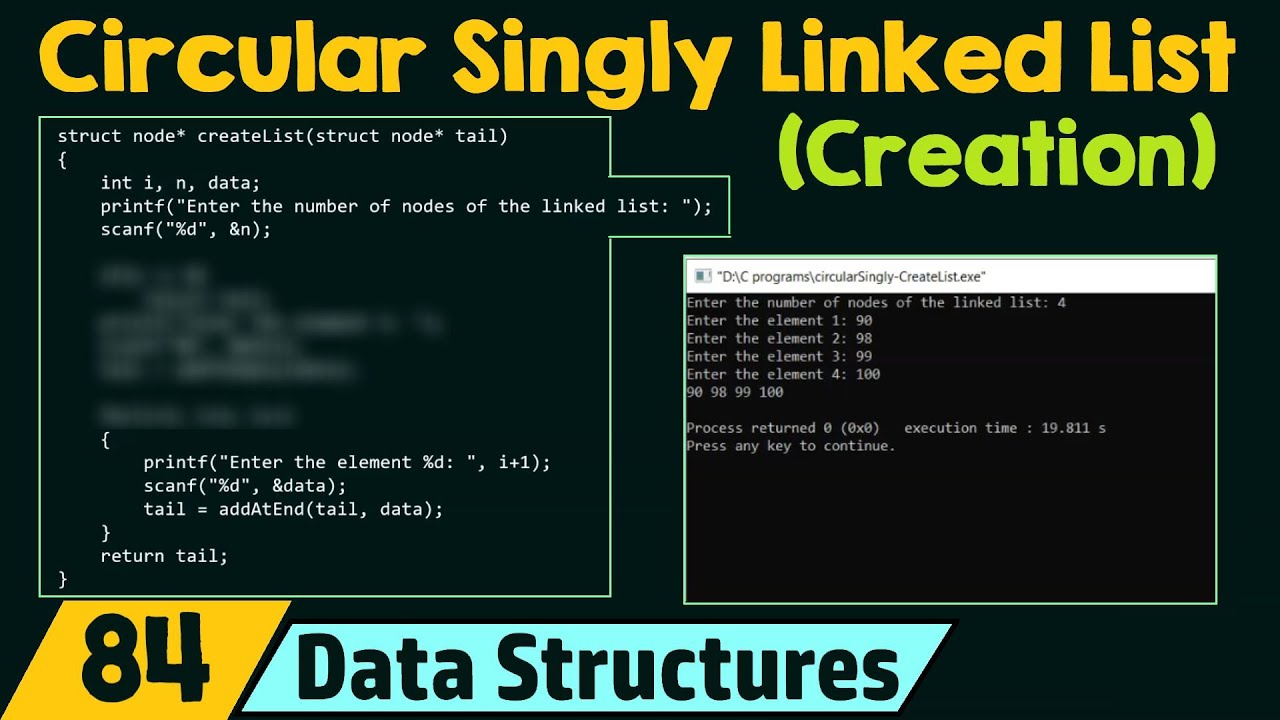 Creating a Circular Singly Linked List