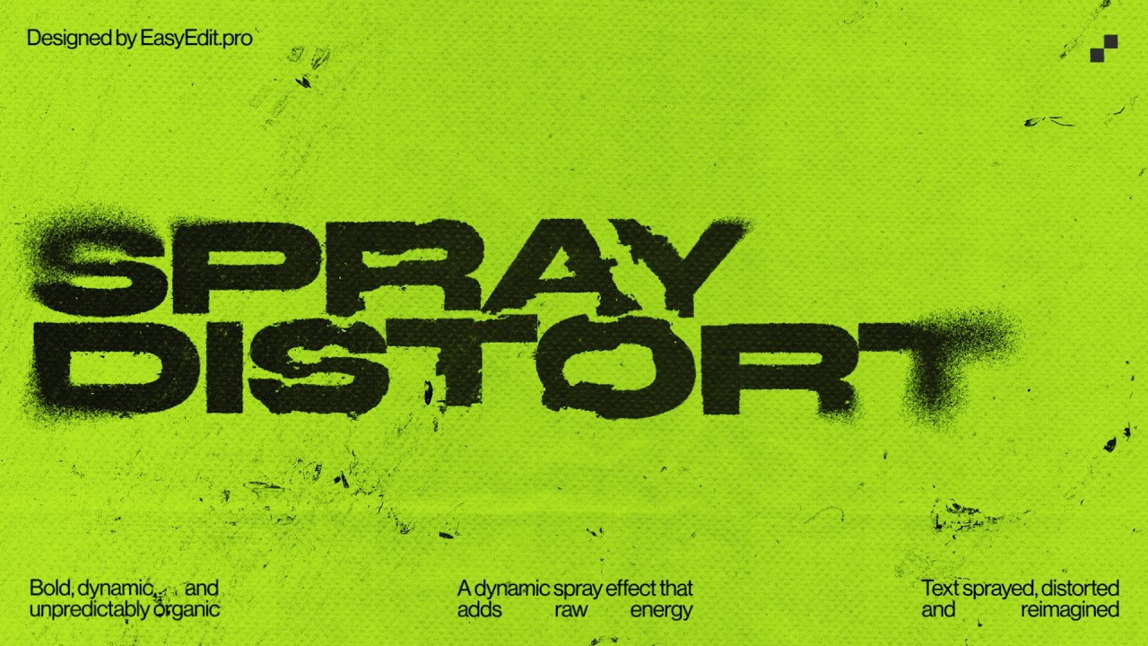 Spray Distort Titles Pack | After Effects Template