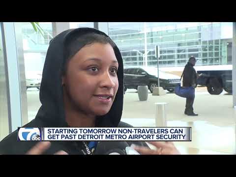 Starting Tuesday non-travelers can get past Detroit metro Airport Security