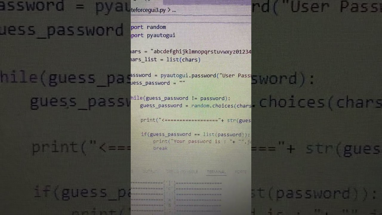 Bruteforce GUI password crack Python program