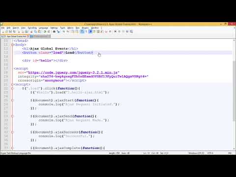 JQuery - Ajax with Global Events