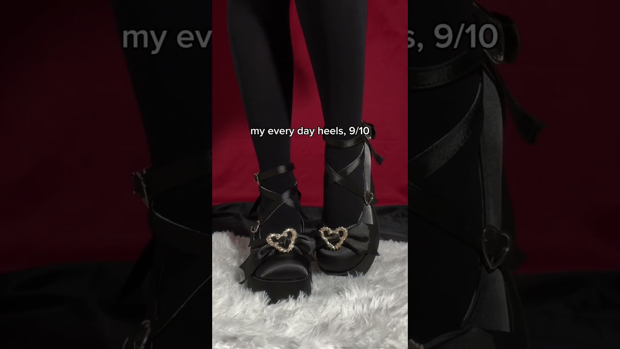 Heels my ex HATED 🙄#goth #gothgirls #highheels #lolitafashion #darkacademia #black #heels