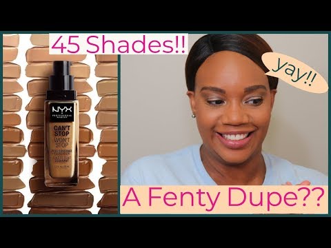 Is this a FENTY DUPE?? NYX Can't Stop Won't Stop Foundation Mahogany - First Impression