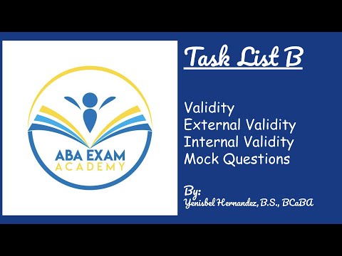 What are internal and external validity? Task list B by Yenisbel