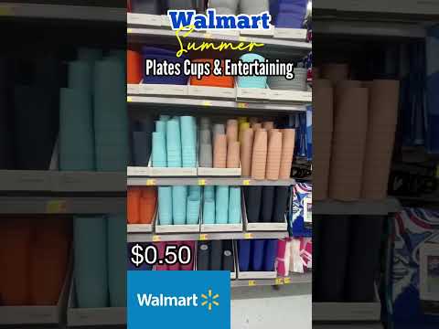 WALMART || ☀️SUMMER COLORFUL PRETTY PLASTIC PLATES • CUPS • SINK DISPENSERS ☀️💙