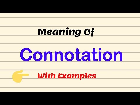 Meaning Of Connotation || Examples | Pronunciation |Urdu/Hindi